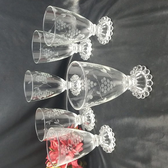 Anchor Hocking | Dining | Anchor Hocking Berwick Etched Water Goblets | Poshmark